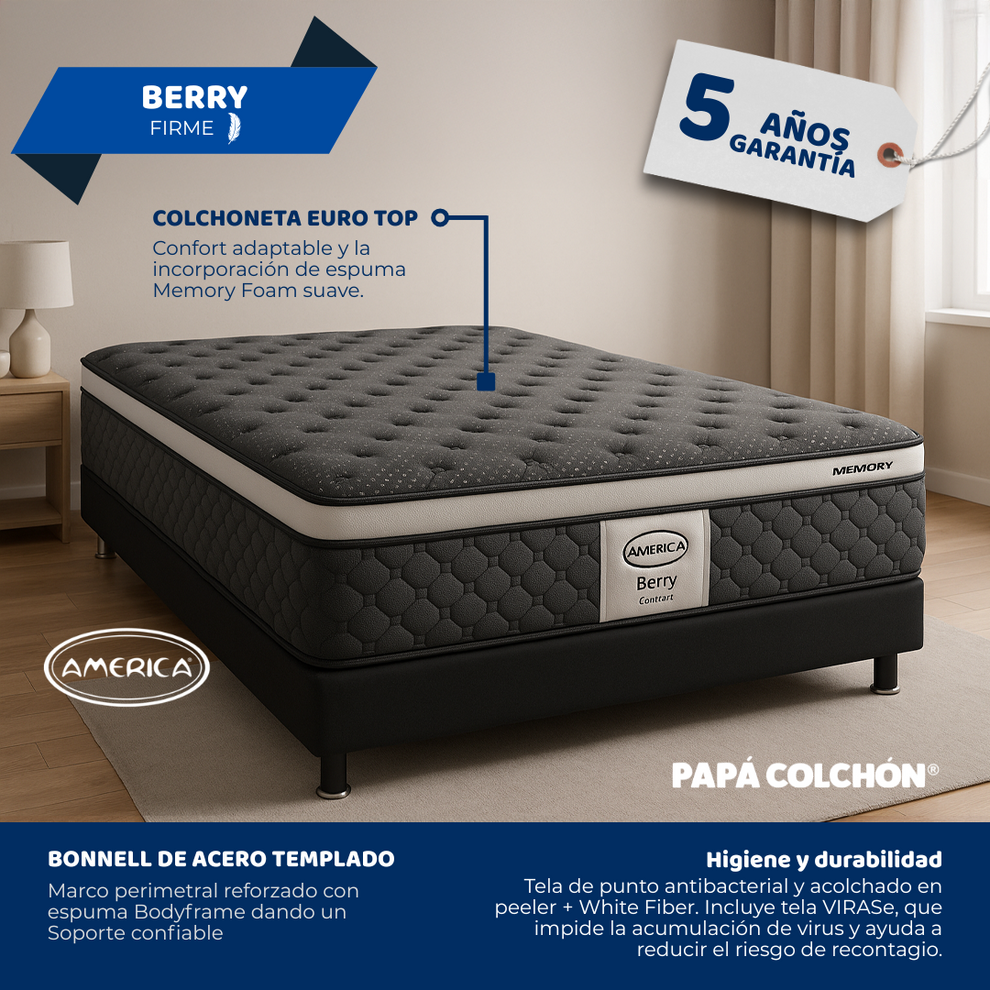 Colchón Berry – América – Papá Colchón